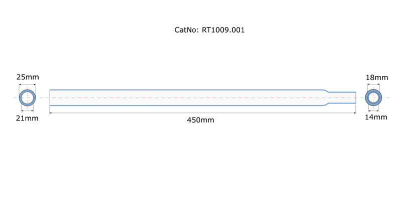 RT1009, Flash HT / IsoLink Quartz Reaction Tube, 25/18mm, 468 20052 ...